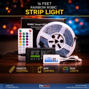 Rainbow RGBIC LED Strip Light (18 LEDs/m) – Bluetooth APP Control ...